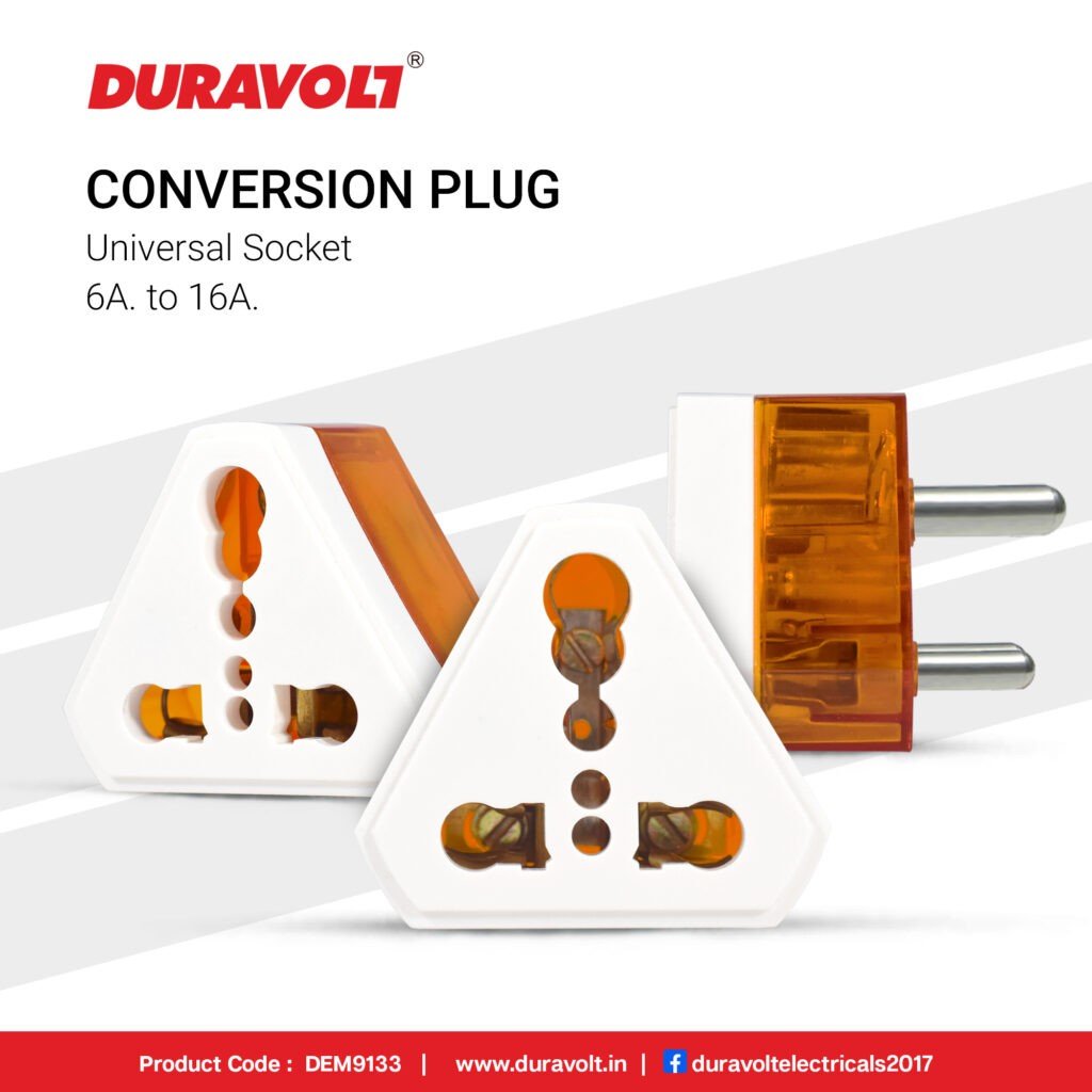 6-16A Triangle Universal Multi Plug – Duravolt
