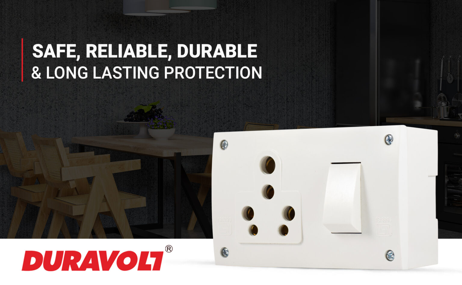16A Switch Socket Combined (3 in One) – Duravolt